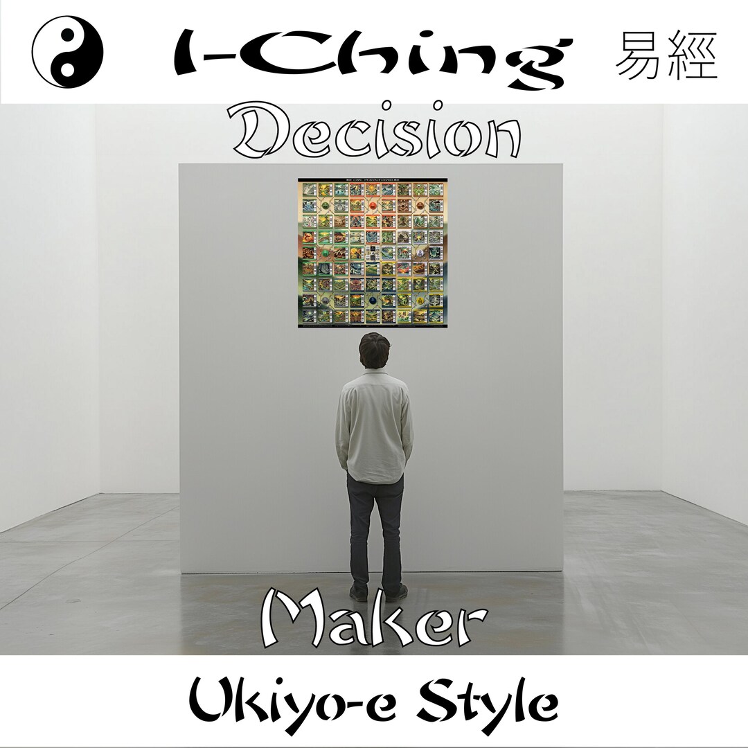 I Ching Oracle Poster in Ukiyo-e Style : Divinatory Guide With 64 ...