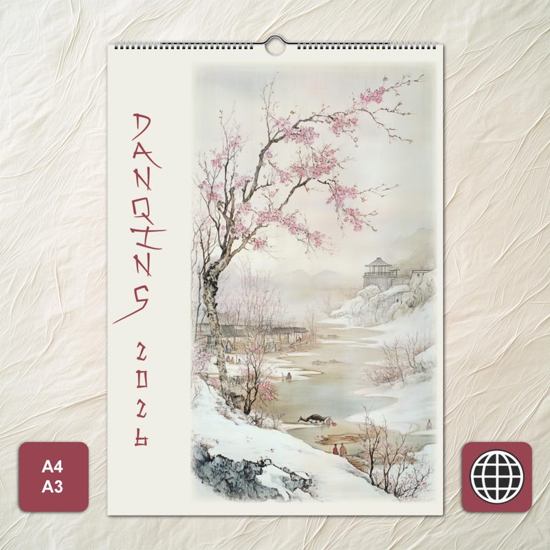 Chinese Ink on Silk Painting - Etsy UK