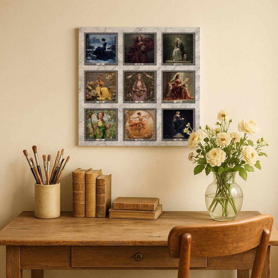 The Nine Muses – Mystical Greek Goddesses of Inspiration, Colorful ...