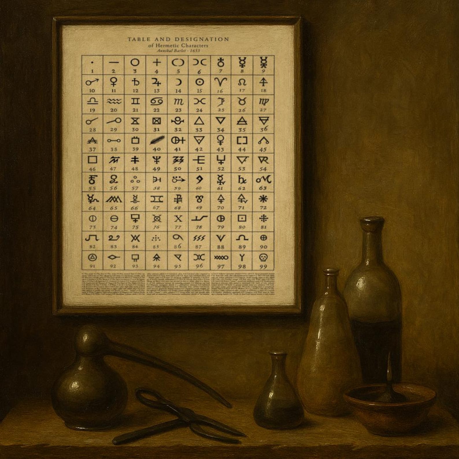 Alchemical Symbols Chart (1653) – A Historical Fine Art Poster From ...