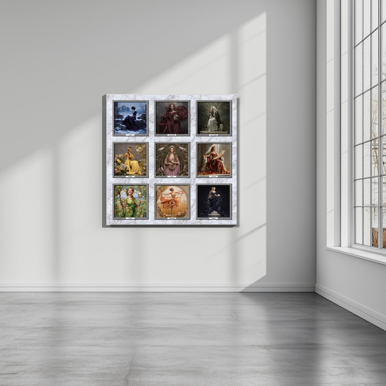 The Nine Muses – Mystical Greek Goddesses of Inspiration, Colorful ...