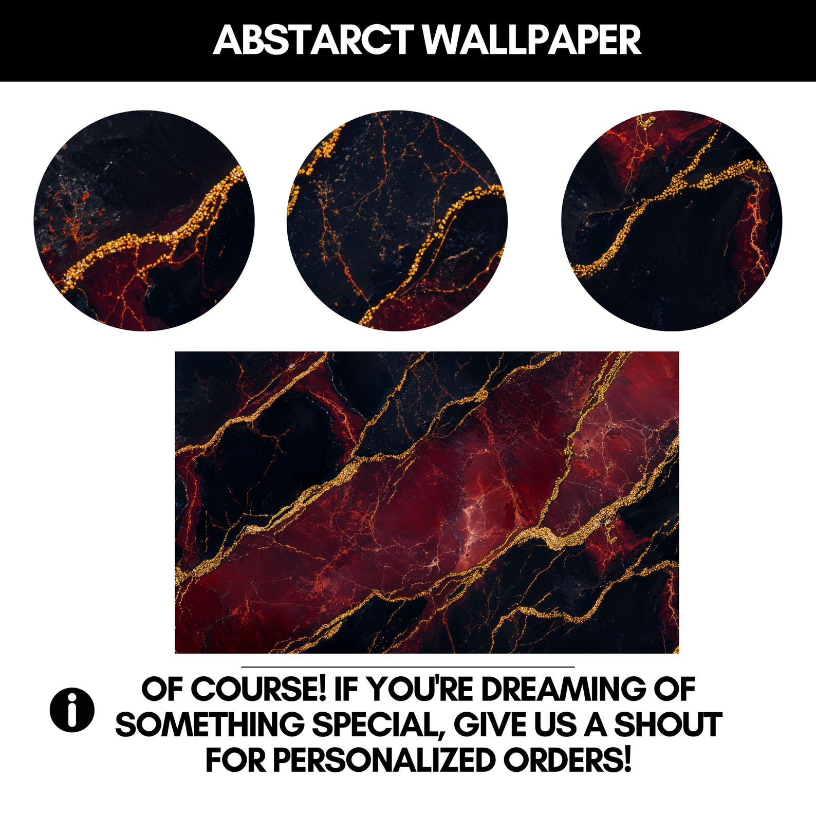 Red Marble Wallpaper , Dark Wallpaper Peel and Stick , Red and Gold ...