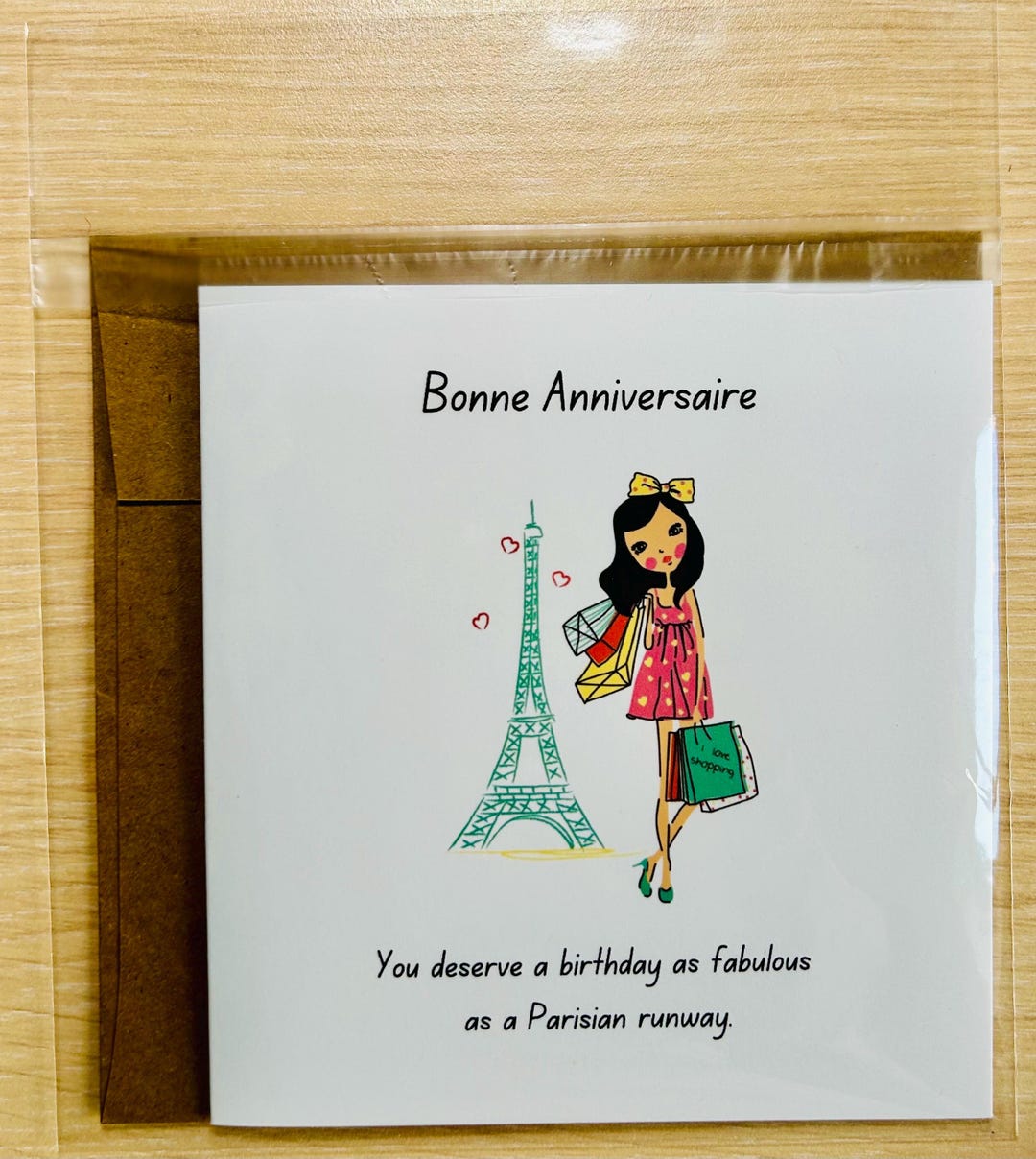 Paris Birthday Card, Parisian Birthday Card, Girly Birthday Card, Card ...