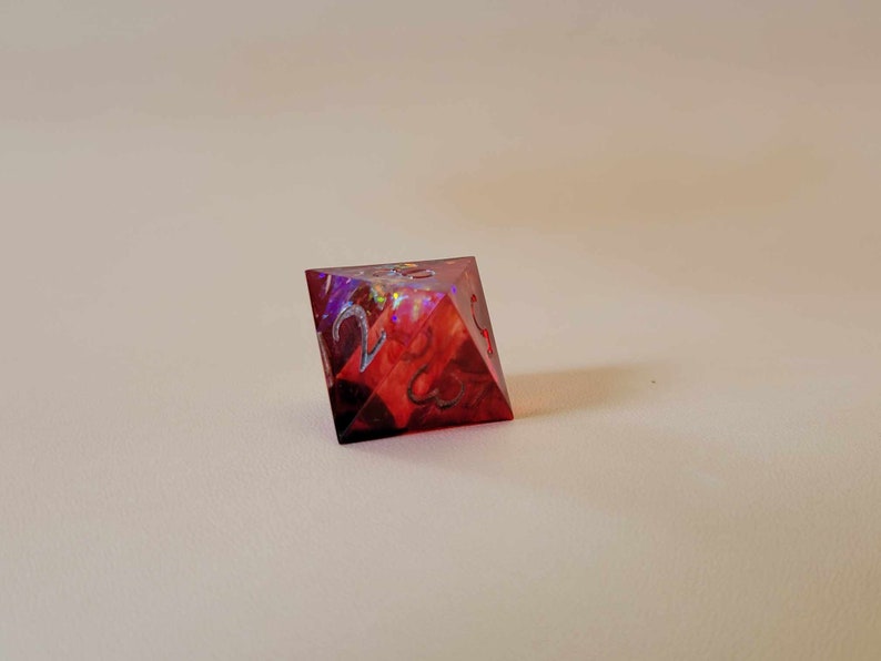 Full Set of 7 DND Dice Red Cosmic Galaxy Magical Swirled Dice. Gorgeous ...