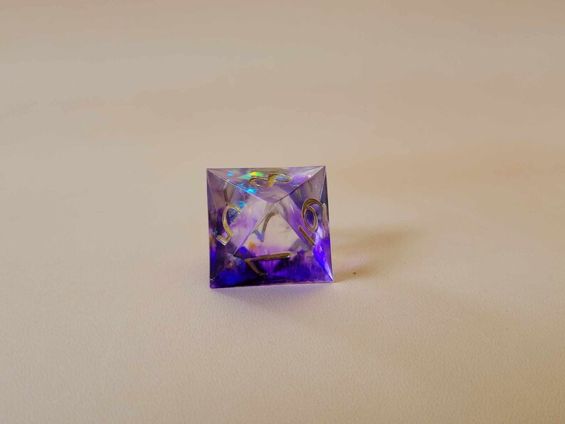 Full Set of 7 DND Purple Cosmic Galaxy Magical Swirled Dice. Gorgeous ...