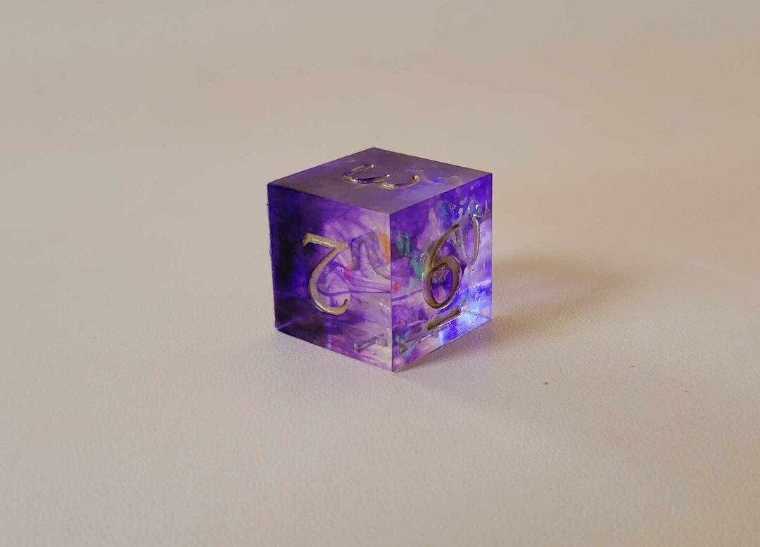Full Set of 7 DND Purple Cosmic Galaxy Magical Swirled Dice. Gorgeous ...