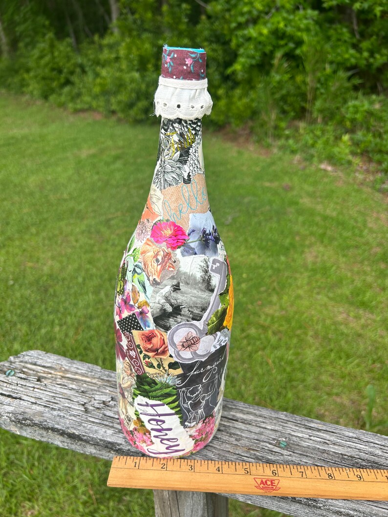 Unique Wine Bottle Junk Journal Gift Wine Bottle for Friend - Etsy