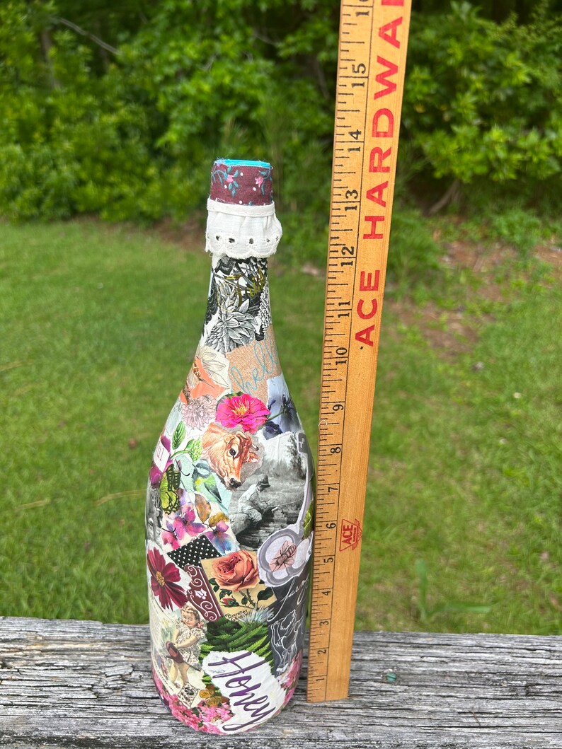 Unique Wine Bottle Junk Journal Gift Wine Bottle for Friend - Etsy