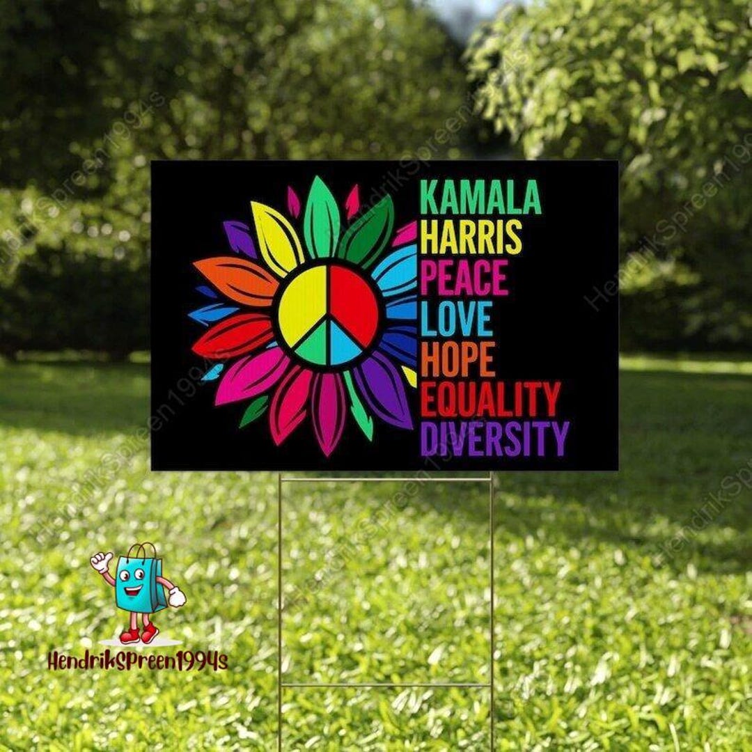 Kamala Harris 2024 Yard Sign, Patriotic Kamala Harris House, President ...