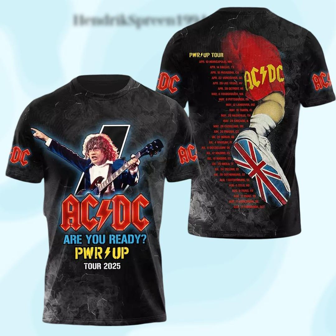 ACDC Power up Tour 2025 Shirt, Are You Ready Rock Band Tee, Classic Concert Outfit, Heavy Metal ...
