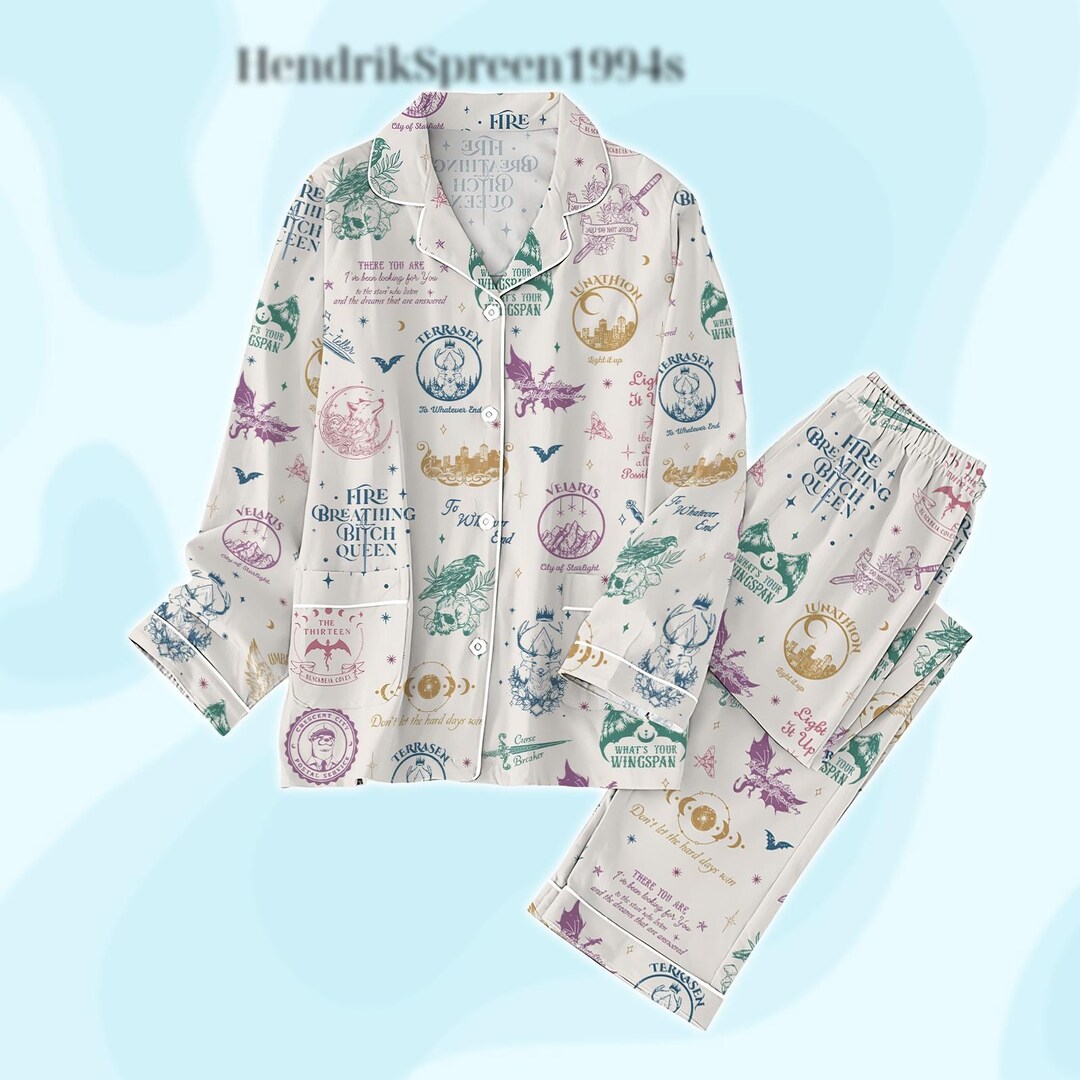 Throne of Glass Acotar Pajamas, Crescent City Pajamas, Darkness Claim ...