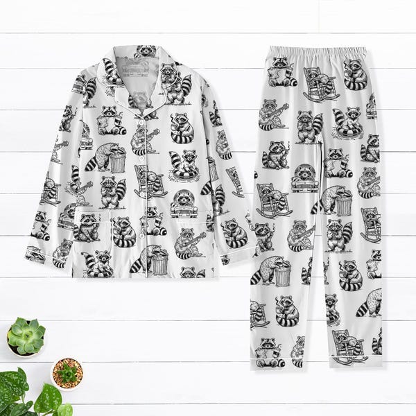 Women Raccoon Pajamas - Etsy UK