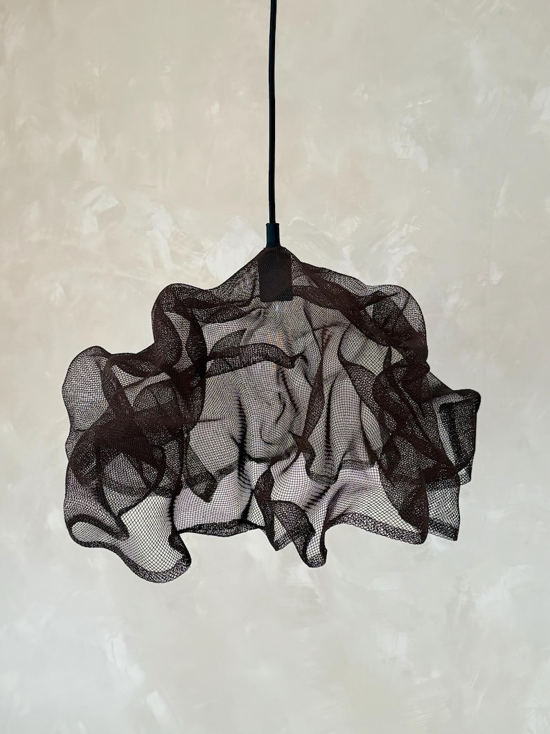 Steel Pendant Light | Wire Mesh Lampshade | Hanging Lamp | Metal ...