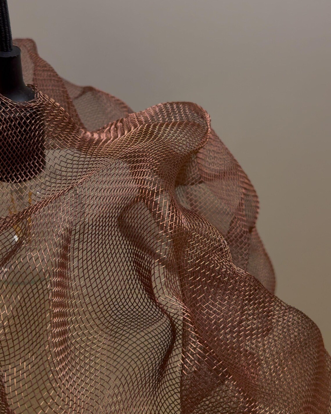 Copper Pendant Light | Wire Mesh Lampshade | Modern Hanging Light ...