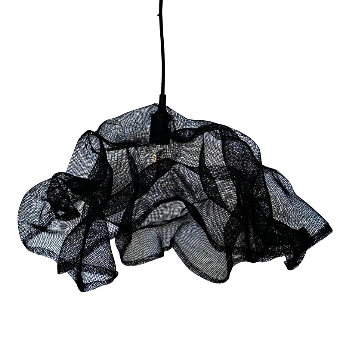 Steel Pendant Light Wire Mesh Lampshade Hanging Lamp Metal Ceiling Lamp ...