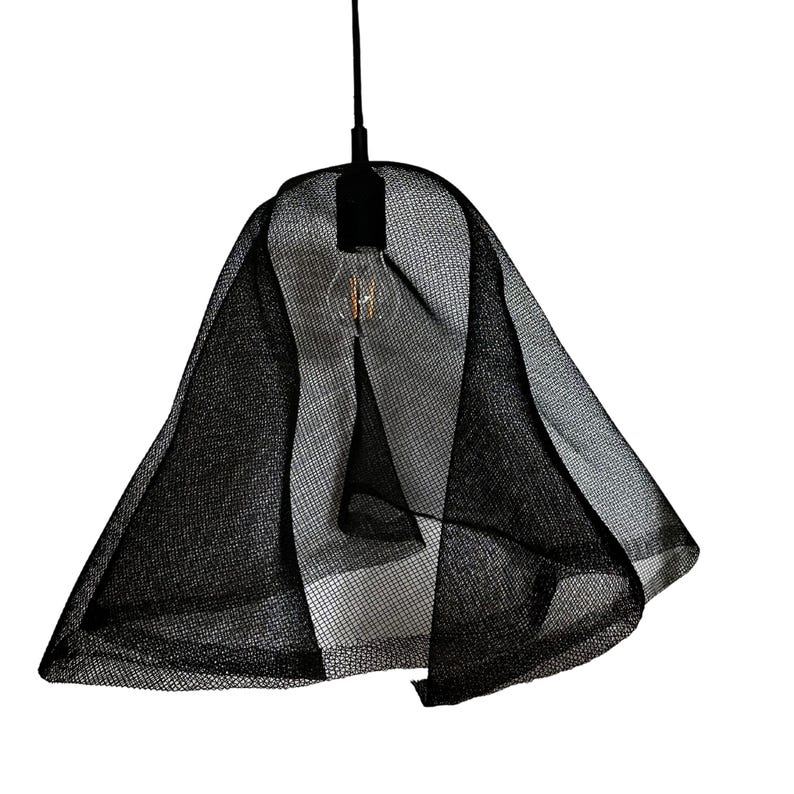 Steel Pendant Light | Wire Mesh Lampshade | Hanging Lamp | Metal ...