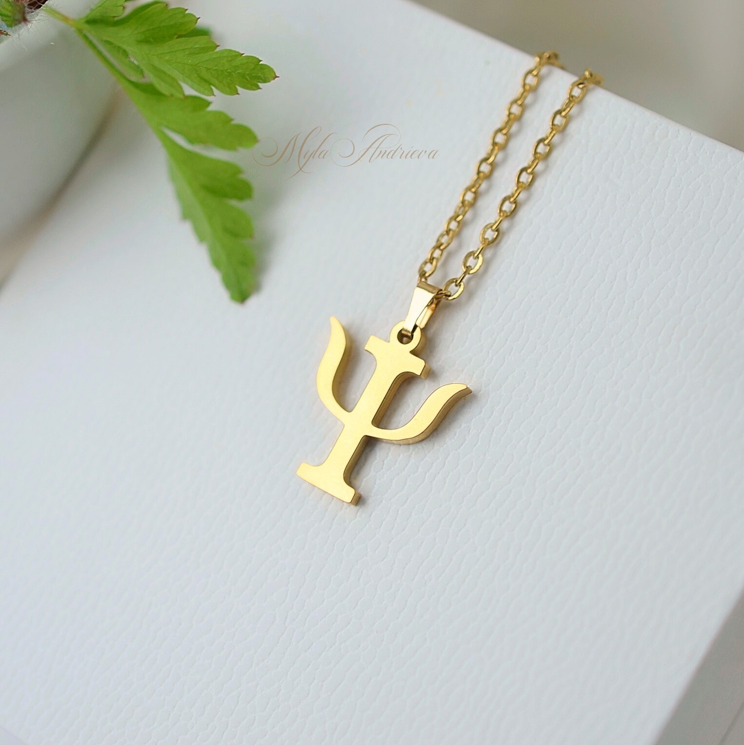 Psi Necklace, Psy, Sorority Necklace, Greek Alphabet, Psychology Symbol ...