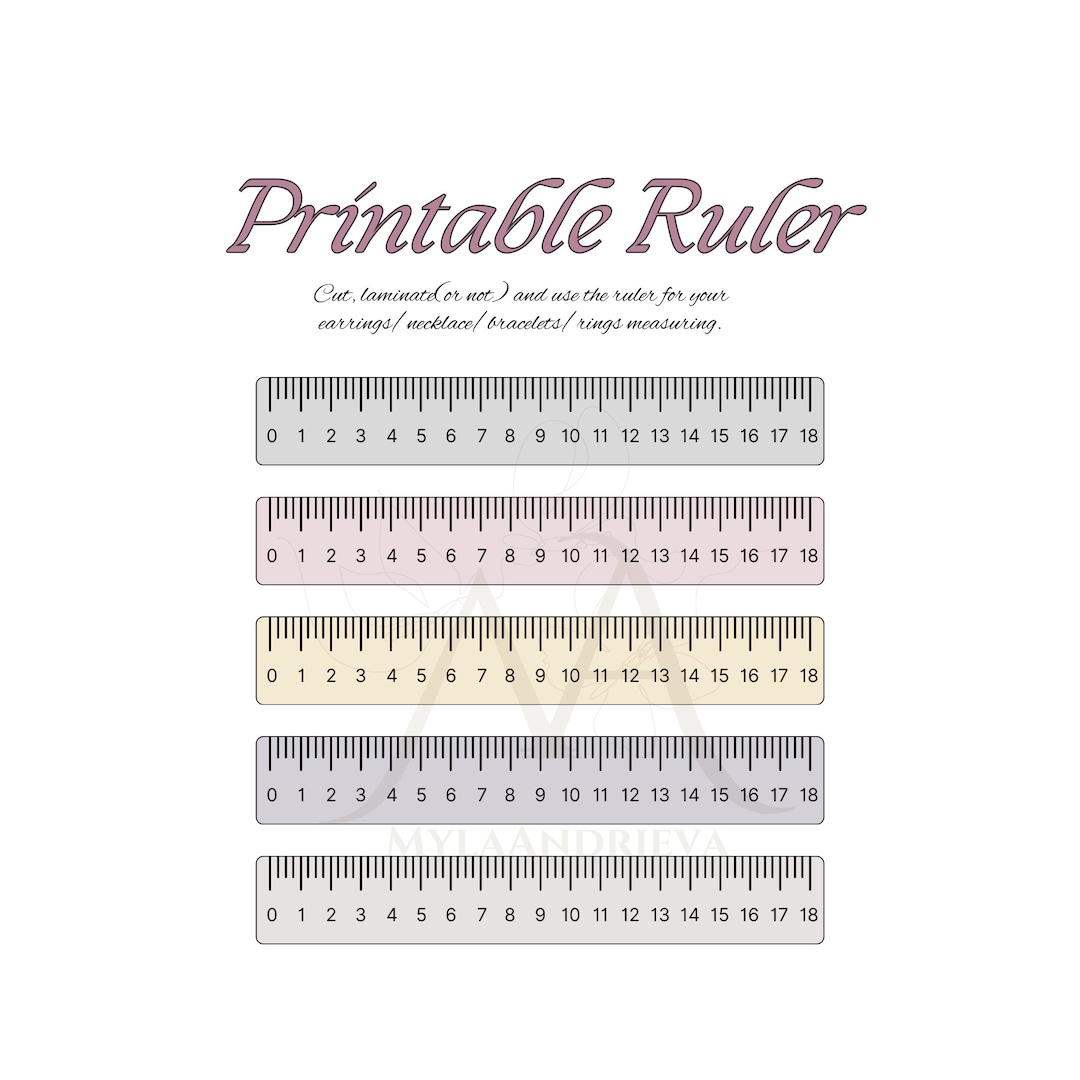 Printable Ruler, Printable Ruler Centimeter, Printable Ruler Pdf, Ruler ...