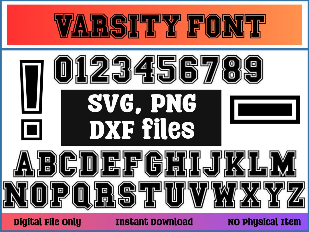 Varsity Font SVG, Jersey Font Svg, Sports SVG Alphabet, Varsity Letters ...