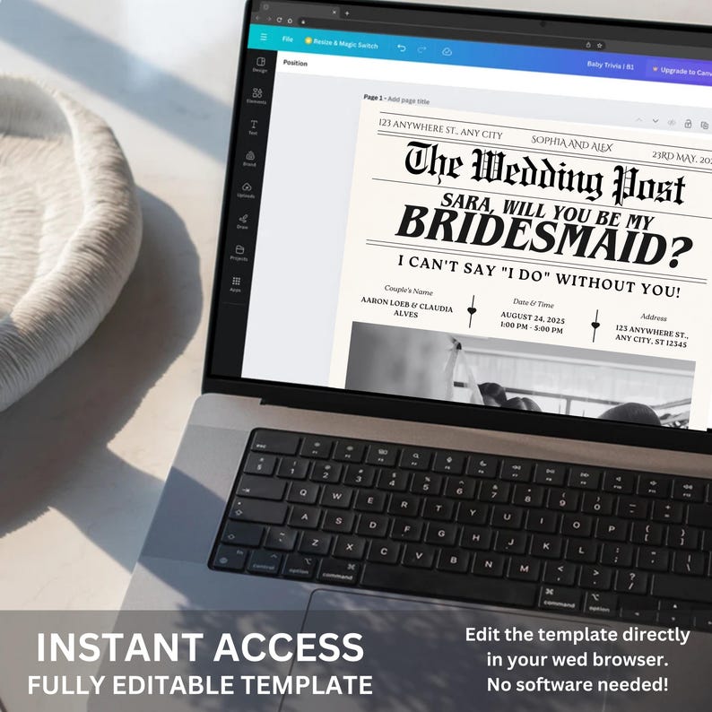 Bridesmaid Proposal Newspaper Bouquet Wrap, Bridesmaid Bouquet Flower ...