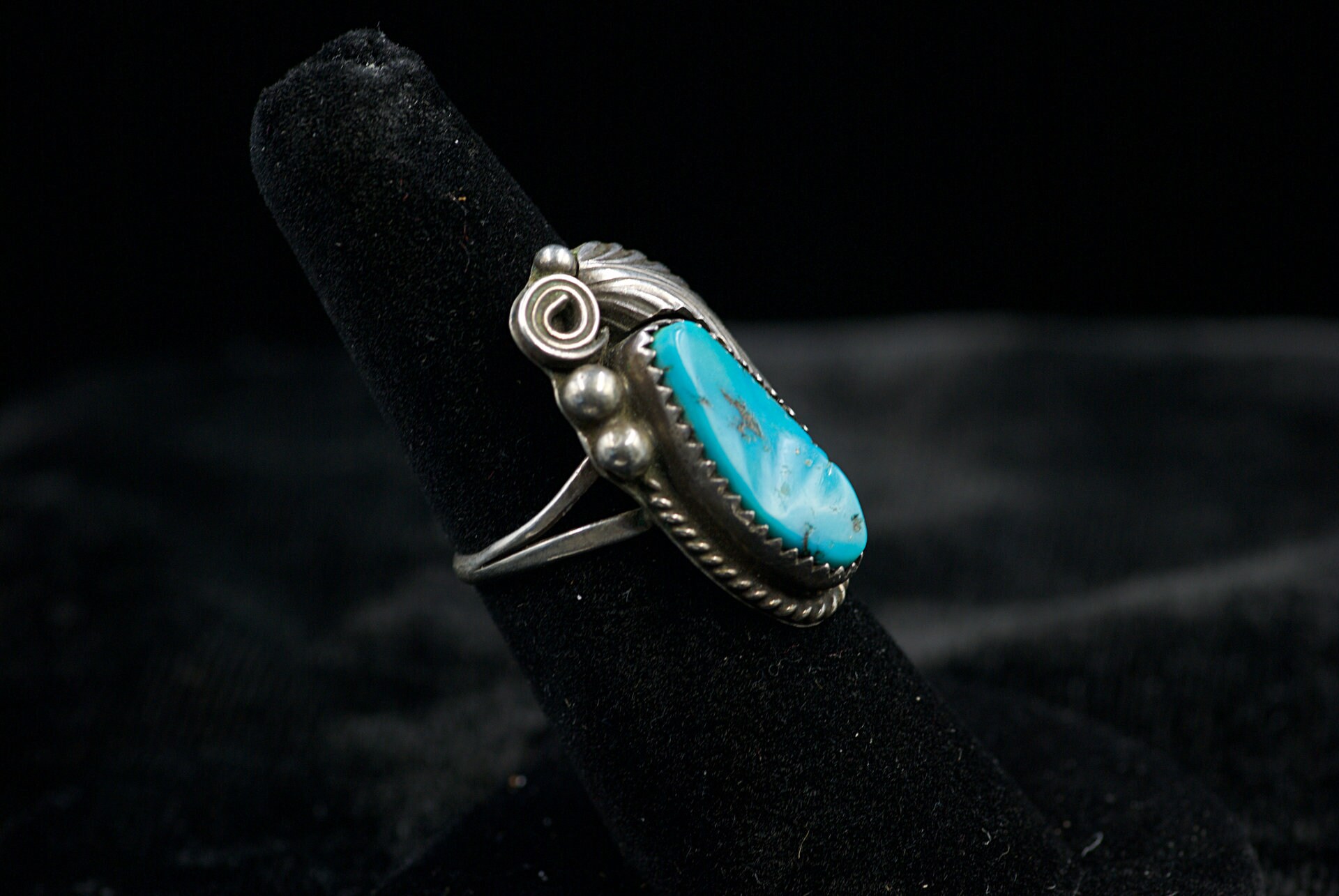 Vintage Native American Navajo Sterling Silver and Turquoise Ring ...