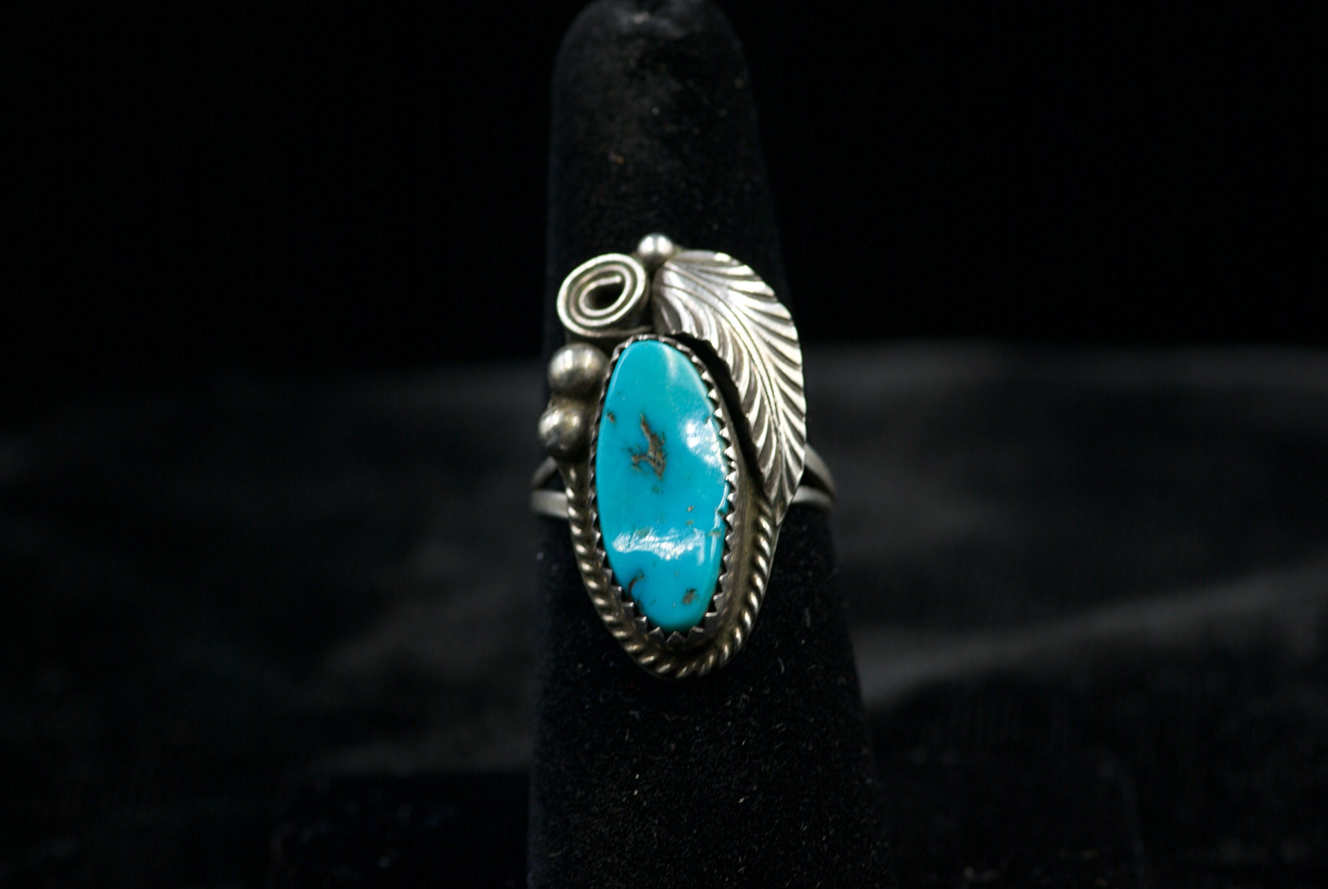 Vintage Native American Navajo Sterling Silver and Turquoise Ring ...