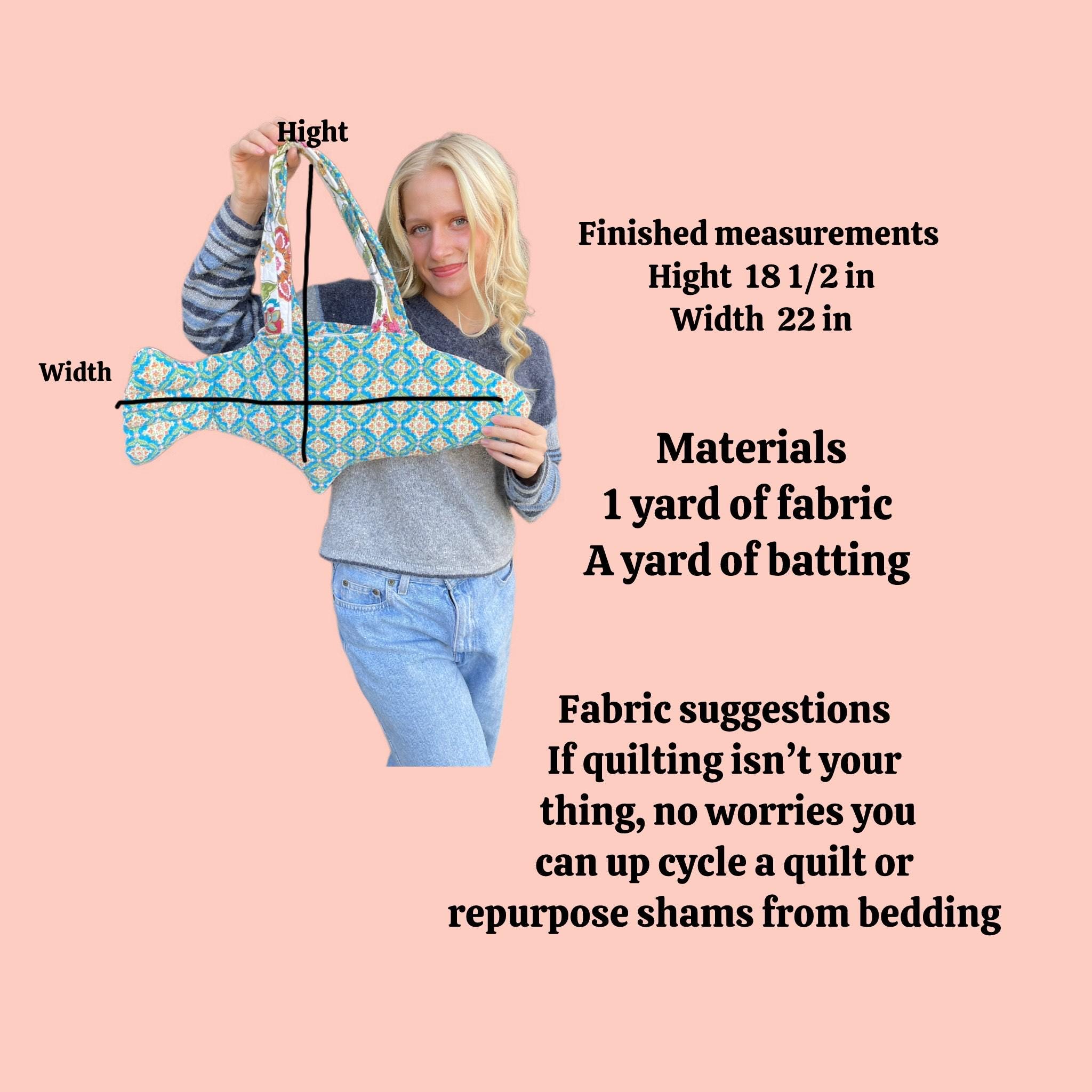 The Quilted Fish Bag Sewing Pattern - Etsy