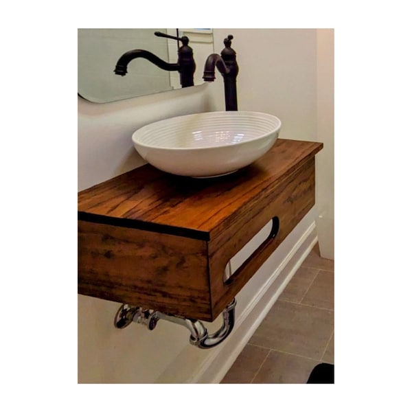 Floating Vanity Vessel Sink Bathroom - Etsy