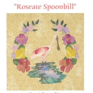 Roseate Spoonbill Applique Quilt Pattern - Etsy