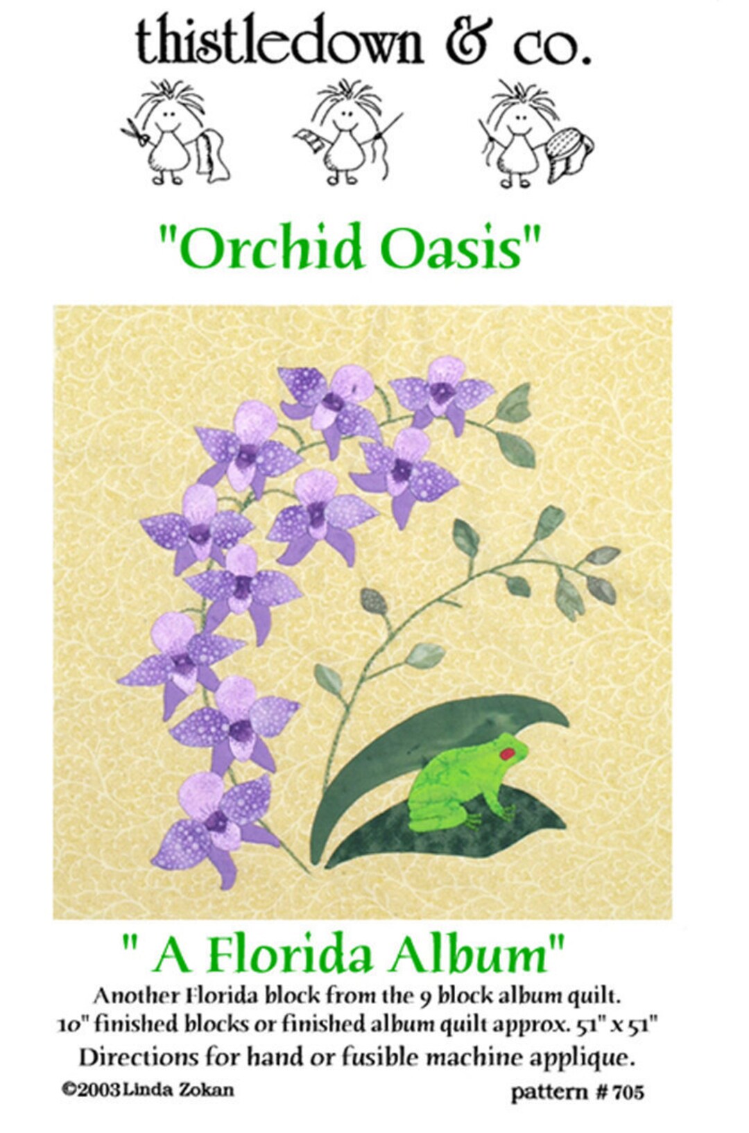 Orchid Oasis Applique Quilt Pattern - Etsy
