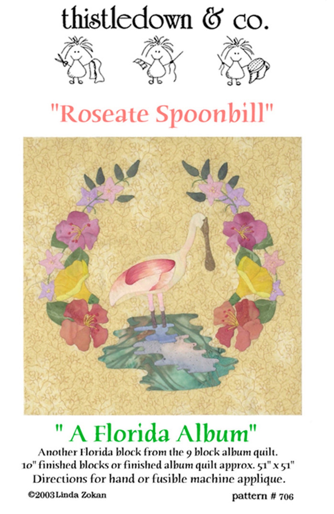 Roseate Spoonbill Applique Quilt Pattern - Etsy