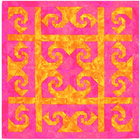 Pieced Quilt pattern Shrimp Cocktail | Etsy