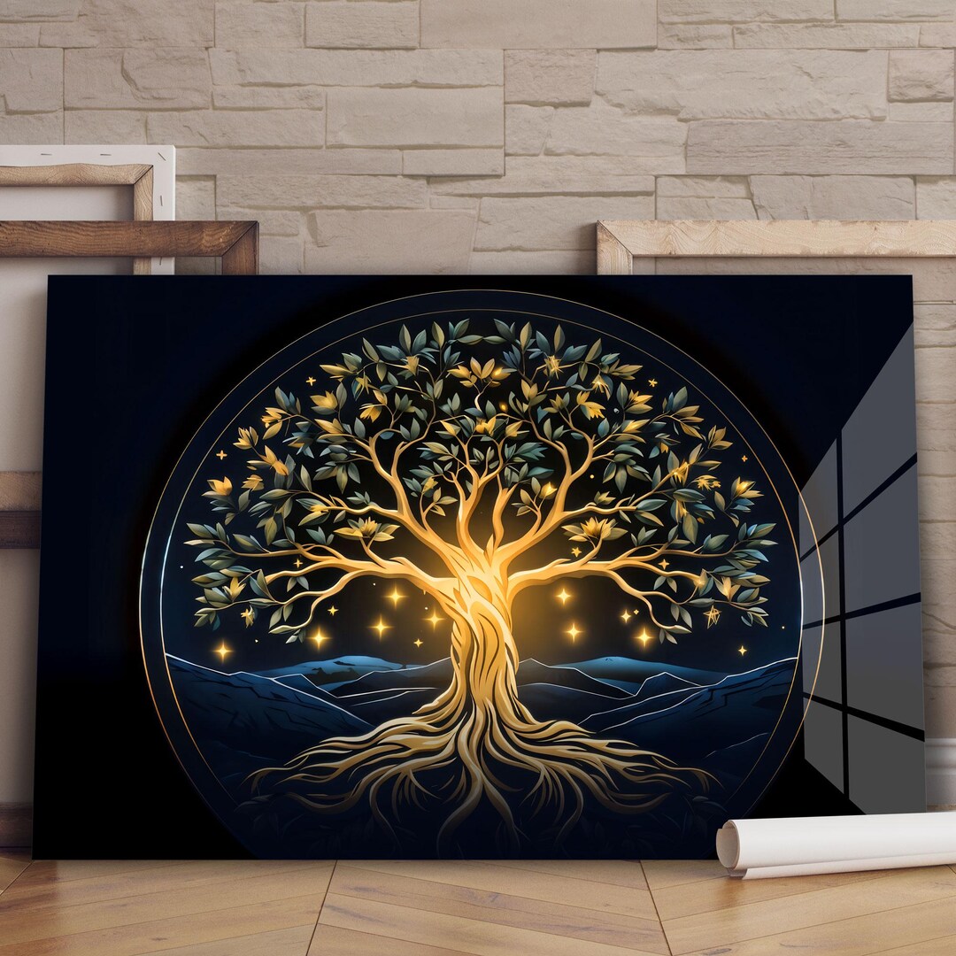 Tree of Life Glass Wall Art | Tempered Glass Printing | Decorative Wall ...