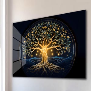 Tree of Life Glass Wall Art | Tempered Glass Printing | Decorative Wall ...