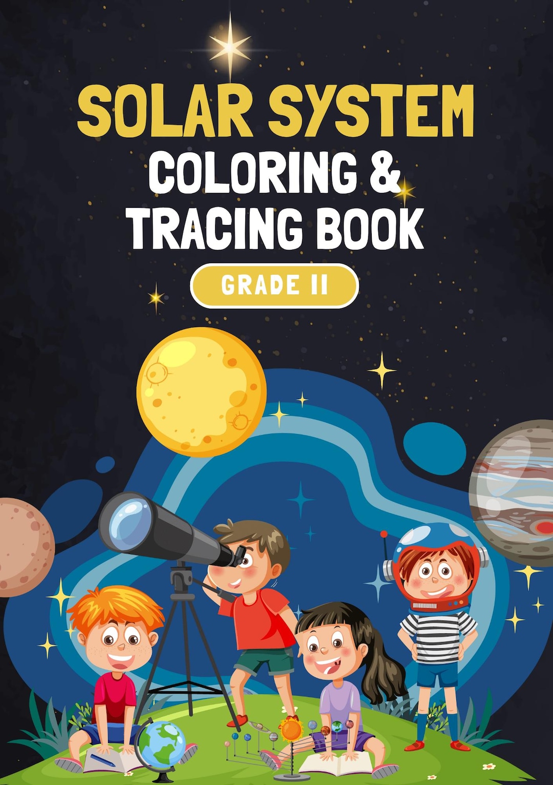 Solar System Colouring & Tracing Book for Kids Planets, Space and ...