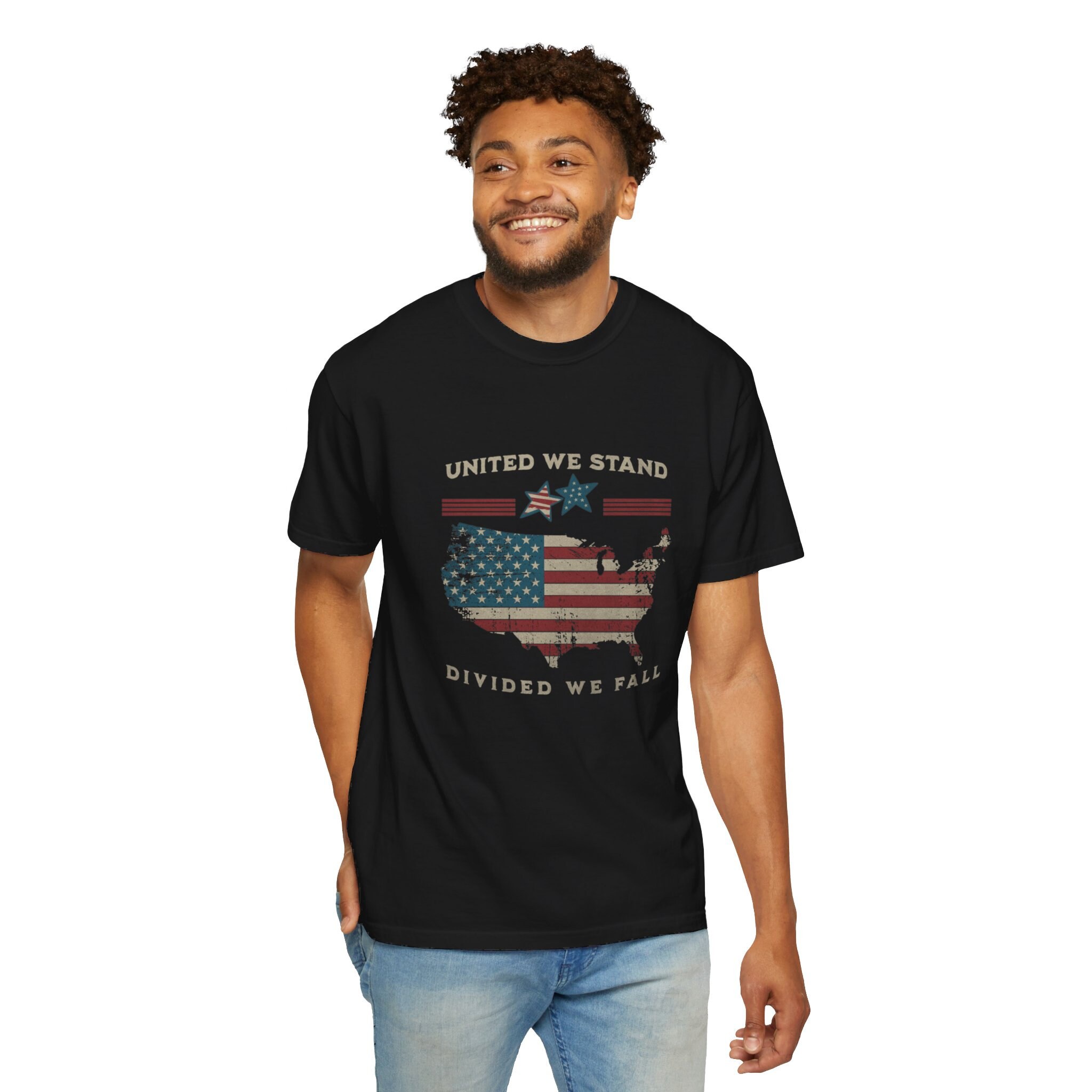 American Election Shirt. United We Stand Divided We Fall. Tshirt With ...