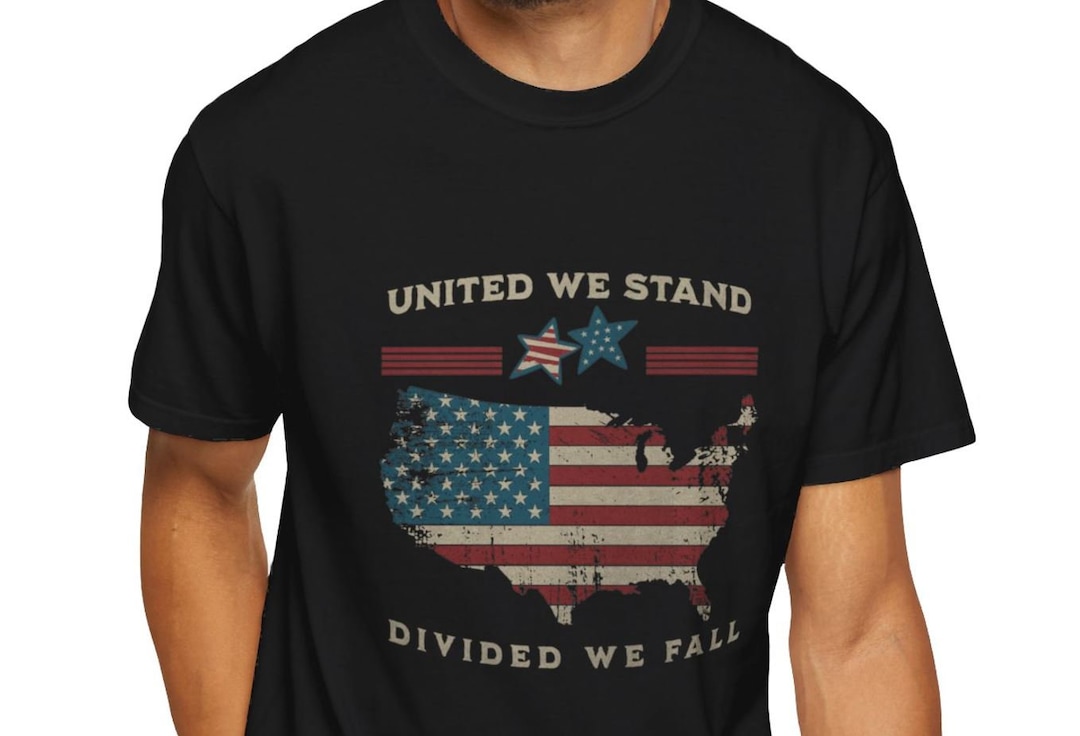 American Election Shirt. United We Stand Divided We Fall. Tshirt With ...