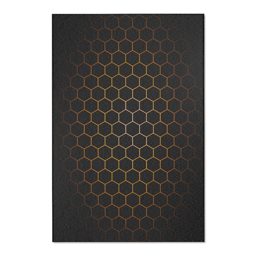 The Rug Collection accent Golden Hive - Etsy