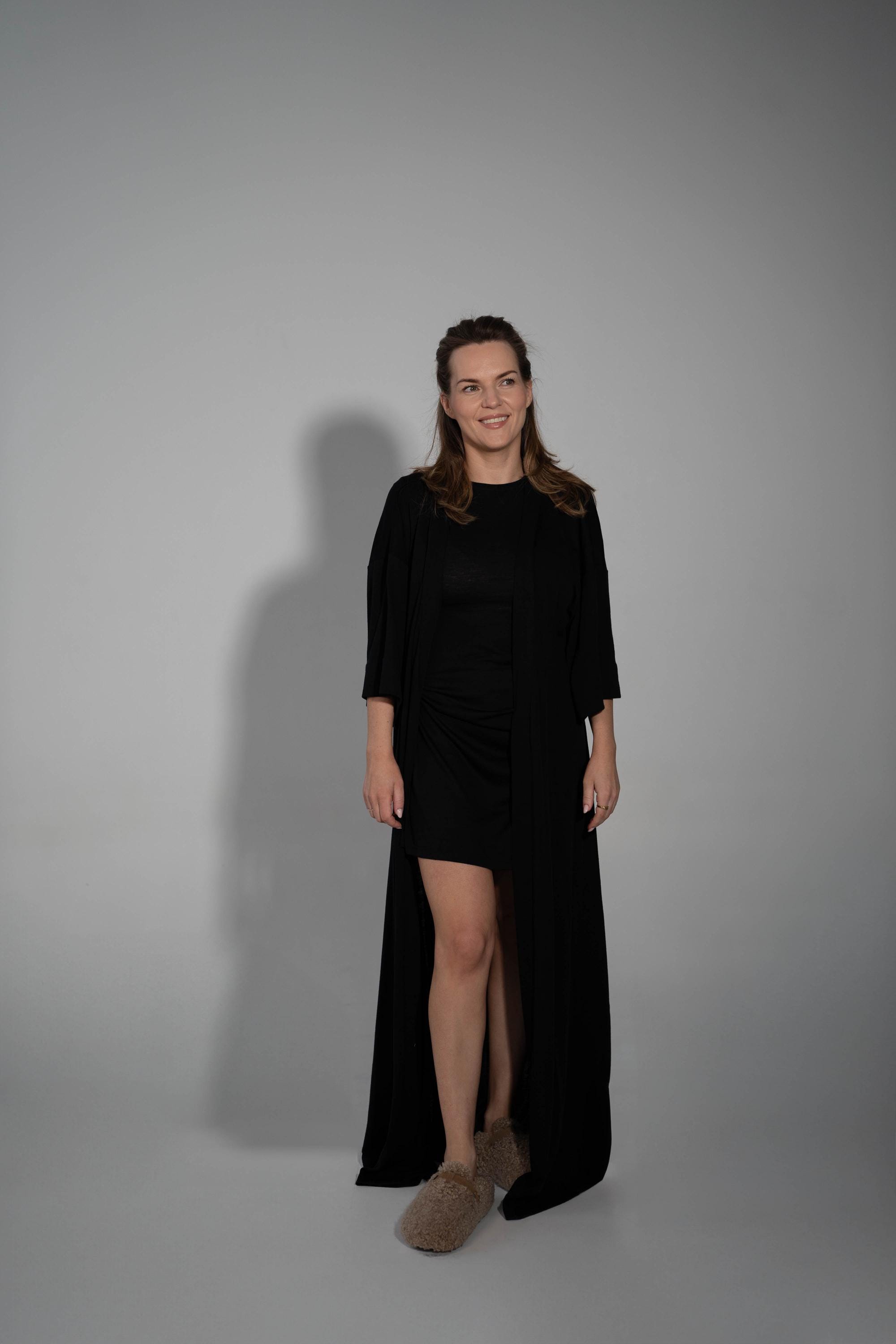 Softest Merino Wool Nightgown With Belt, 100% Merino Wool Lightweight ...