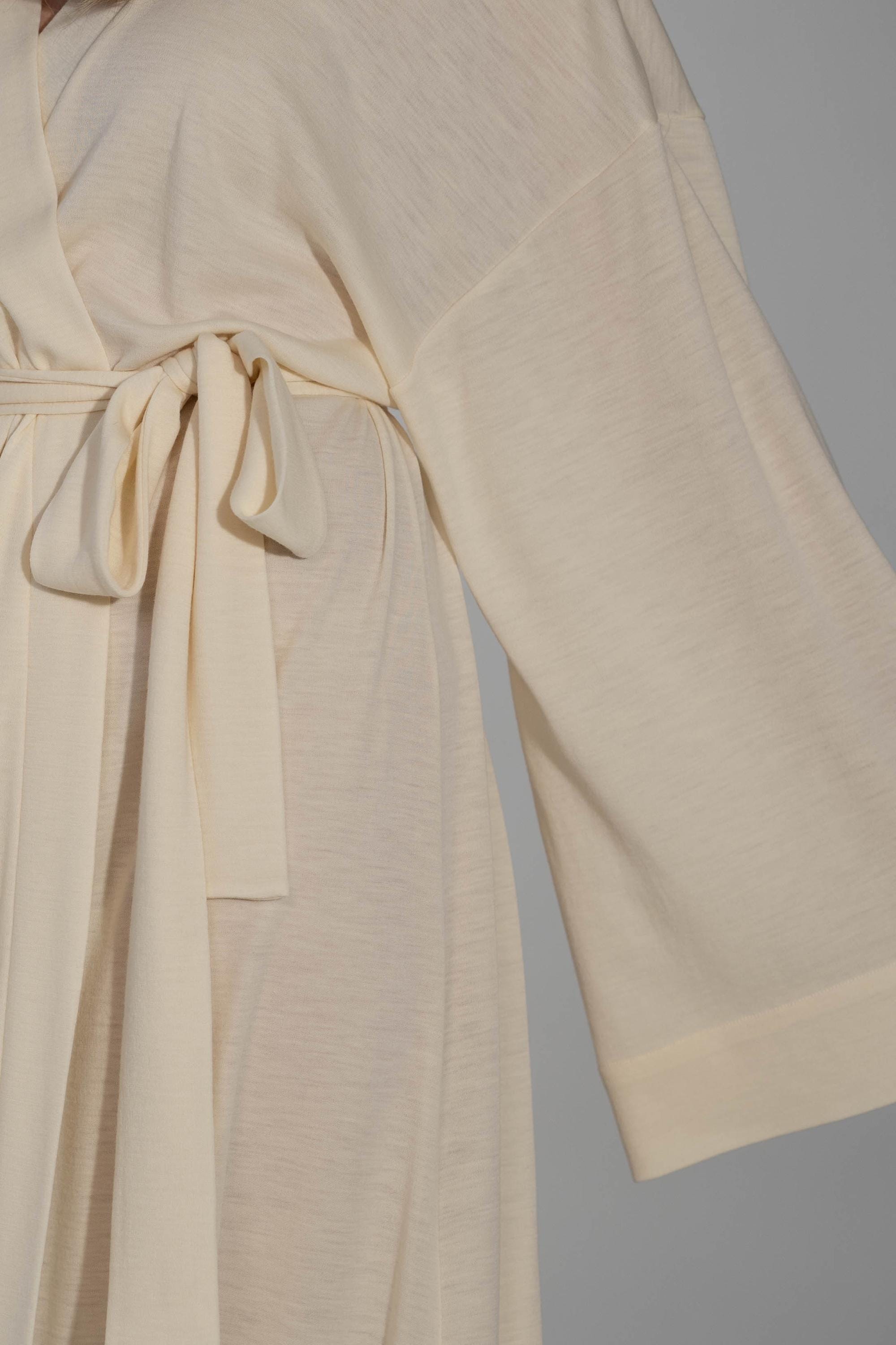 Softest Merino Wool Nightgown With Belt, 100% Merino Wool Lightweight ...