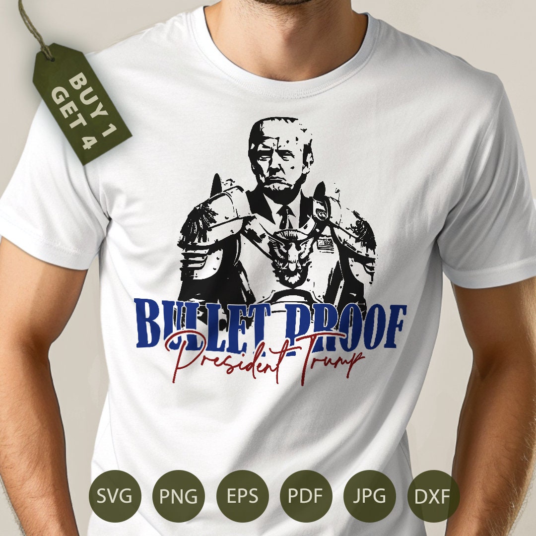 Buy Trump Bulletproof 2024 SVG PNG, Trump Shooting Svg, Free Trump Svg ...
