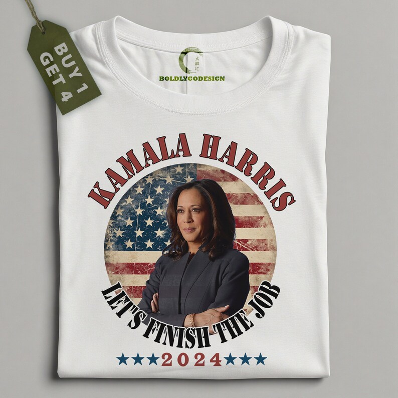 Kamala Harris 2024, Let's Finish the Job Shirt Sublimation Design ...