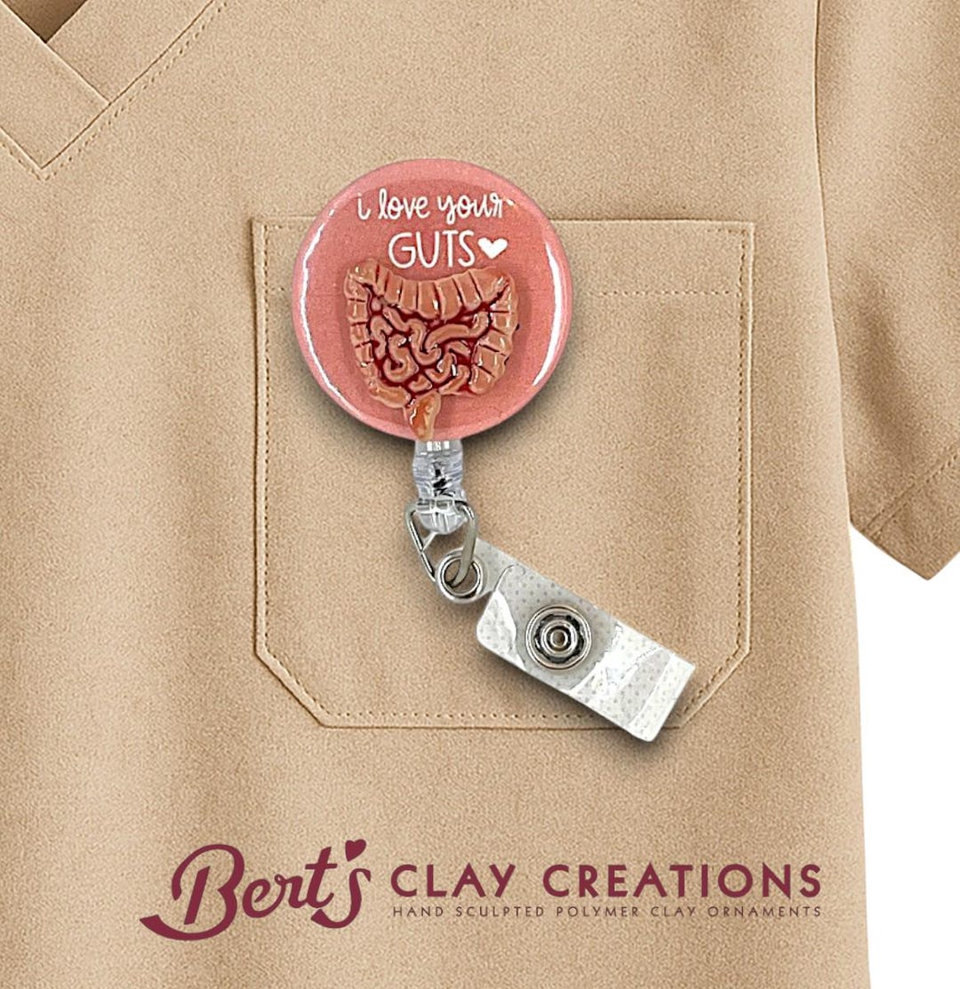 Anatomical GI Badge Reel Topper • Gastroenterologist & GI Specialist ID ...