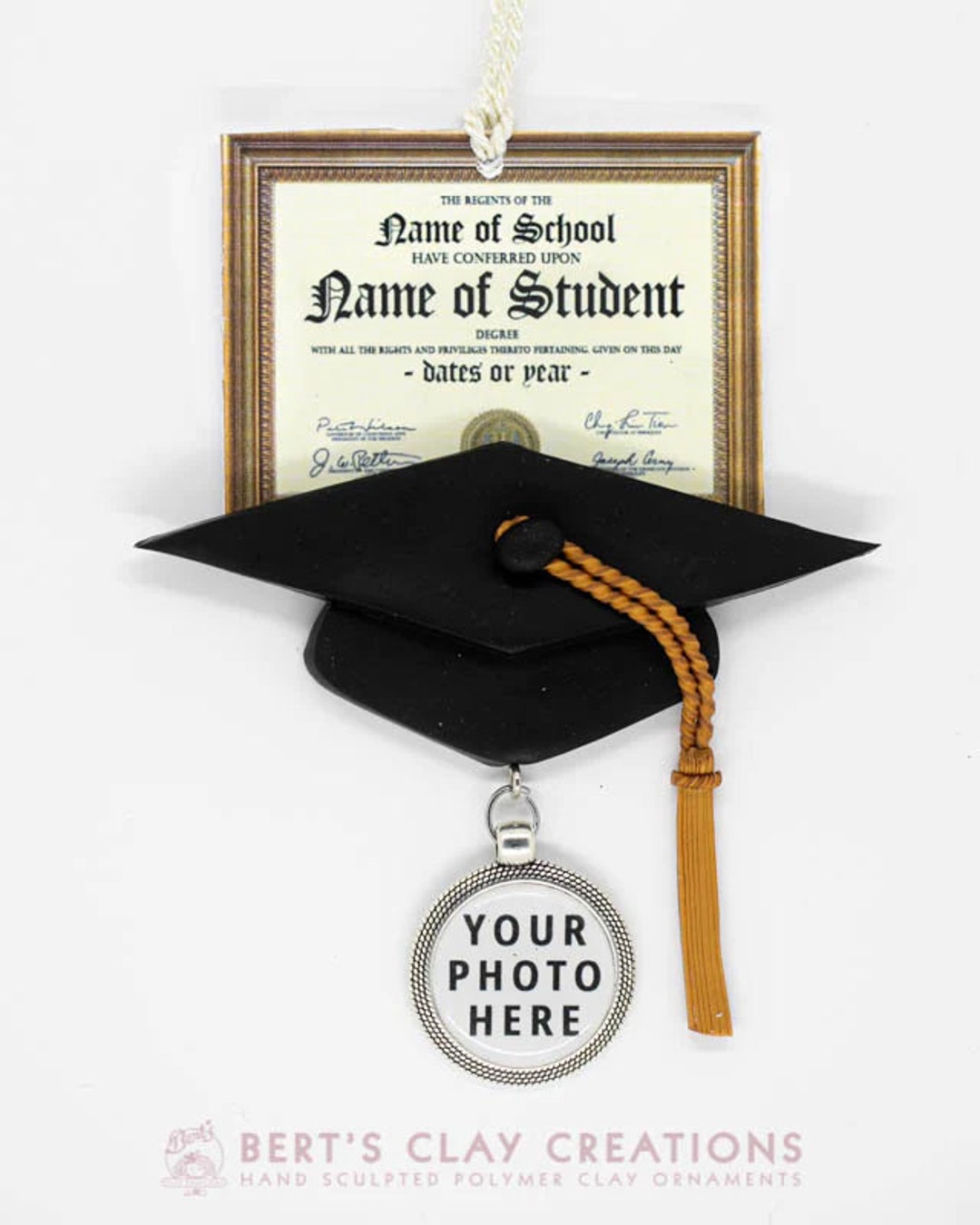 Diploma Graduation Photo Ornament Personalized College or High School ...