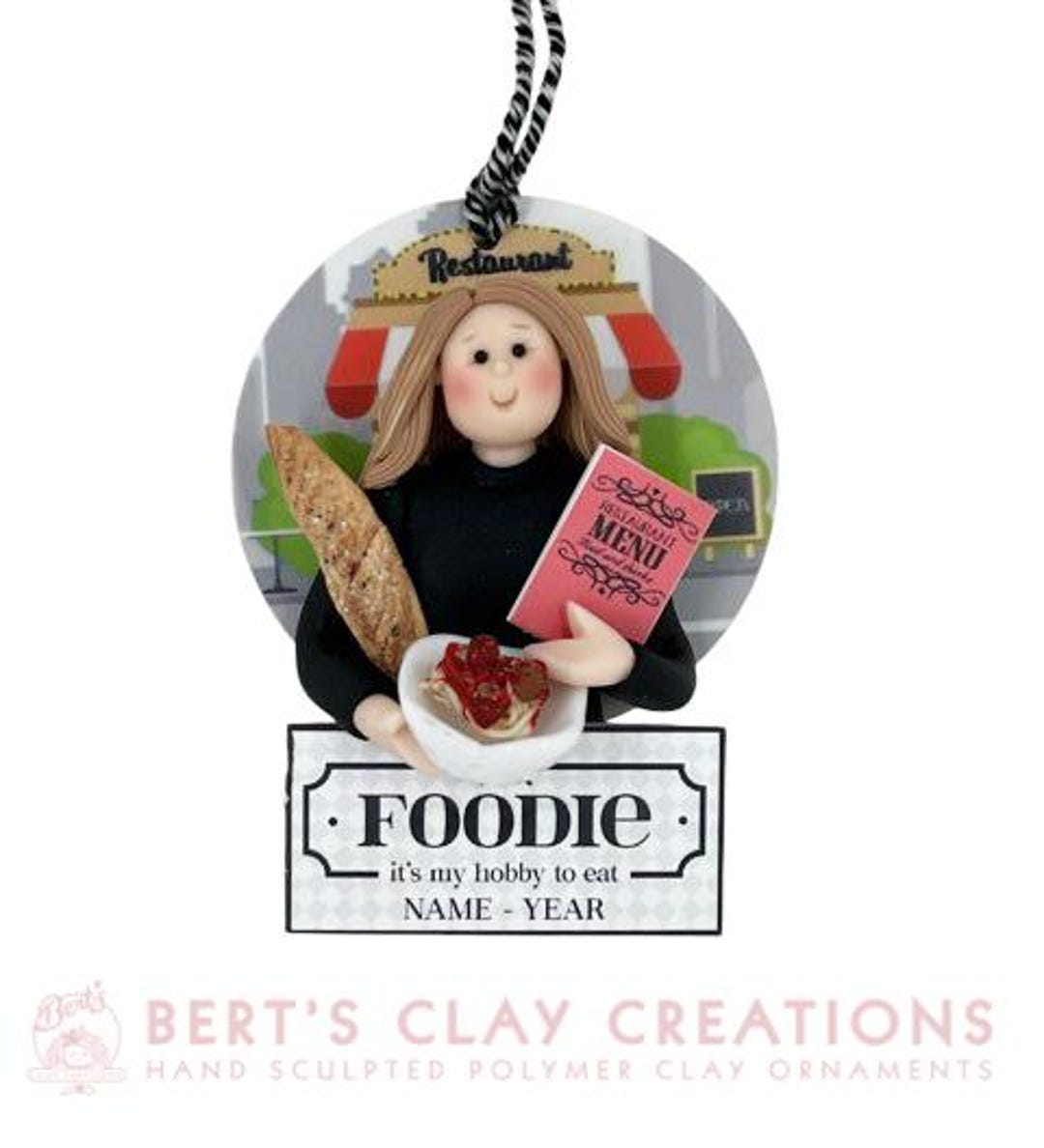 Personalized Foodie Ornament - Chef Gift - Food Lover Keepsake - Gift ...