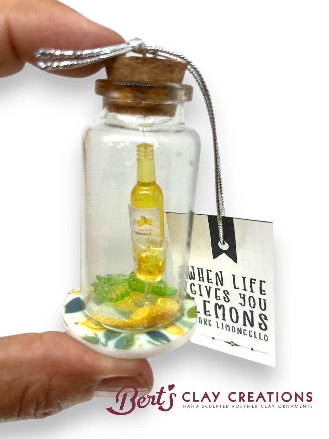 Limoncello Bottle Ornament Kitchen Decoration Holiday Brunch Idea ...