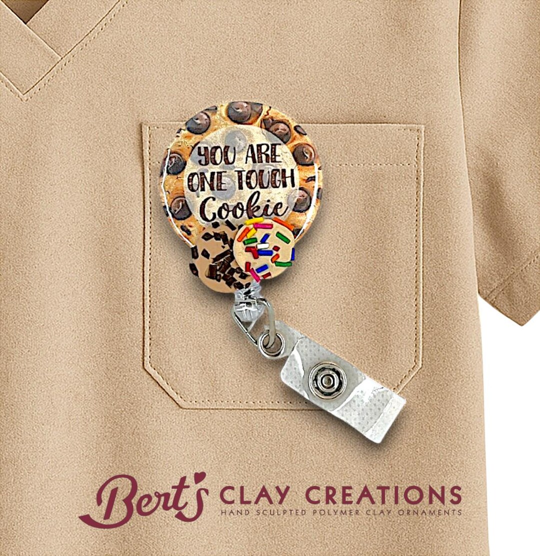 Swappable Badge Reel Topper – Tough Cookie ID Clip – Interchangeable ...