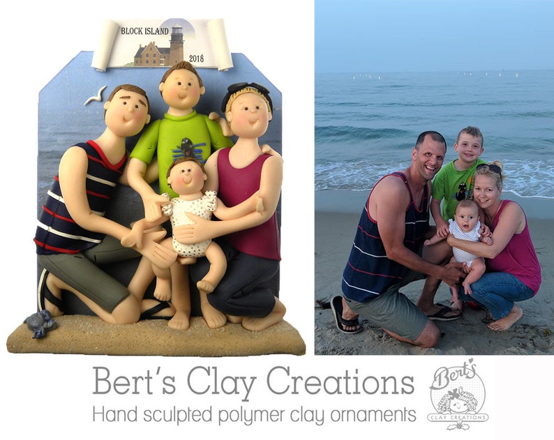 DEPOSIT for a Custom Polymer Clay Portrait Family Figurines - Etsy