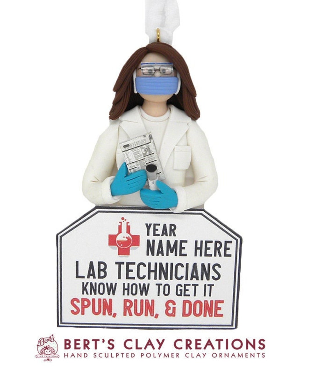 Personalized Lab Worker - Lab Technician - Lab Researcher Ornament ...