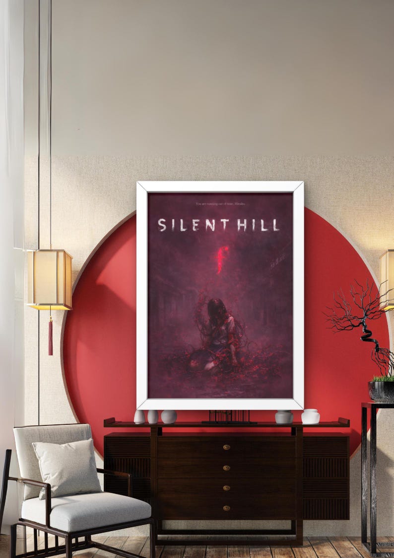 Silent Hill F - Hinako - Horror Game Inspired Poster | Dark Red ...